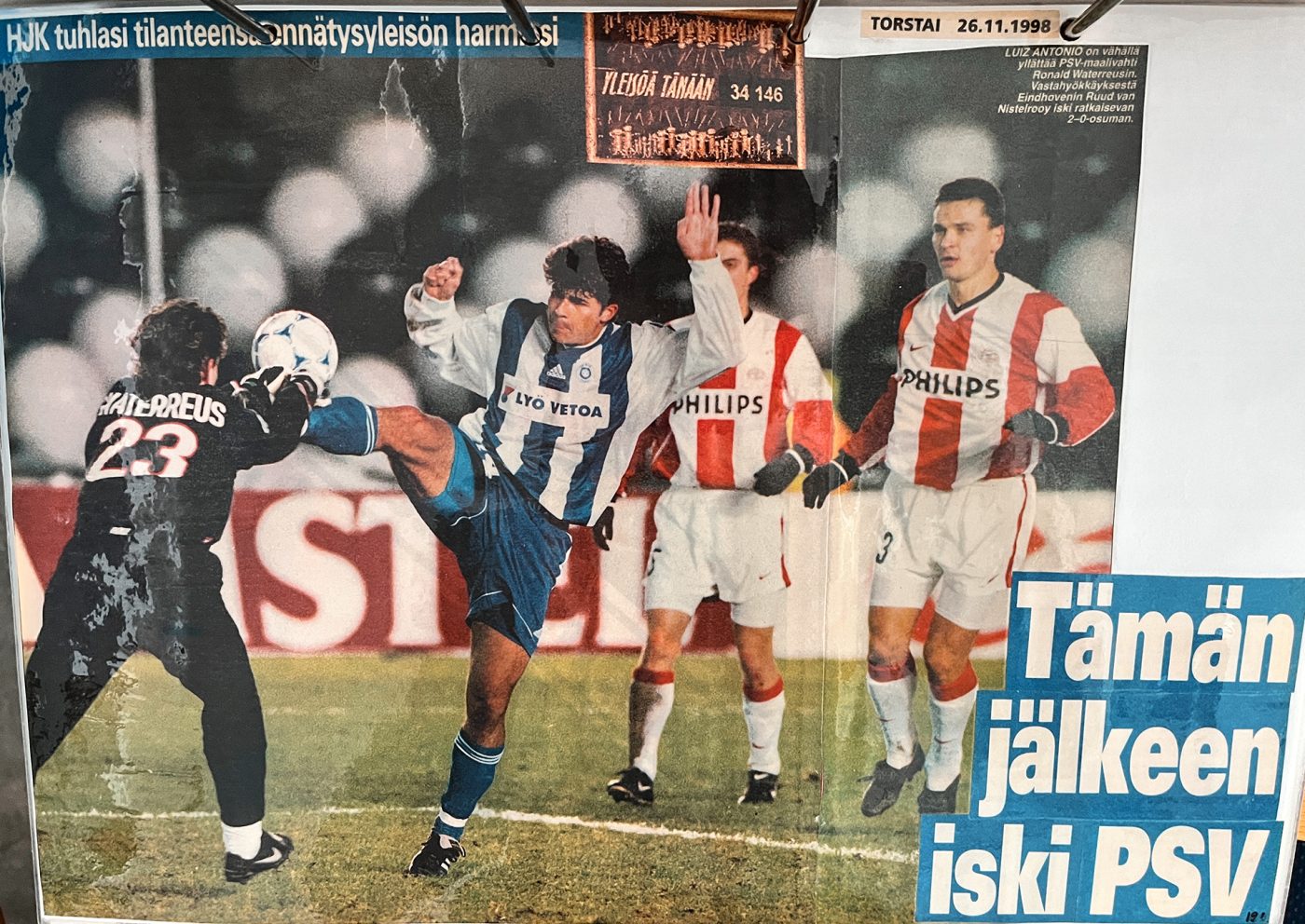 Tapahtui tänä päivänä 1998: HJK:n yleisöennätys - HJK Helsinki