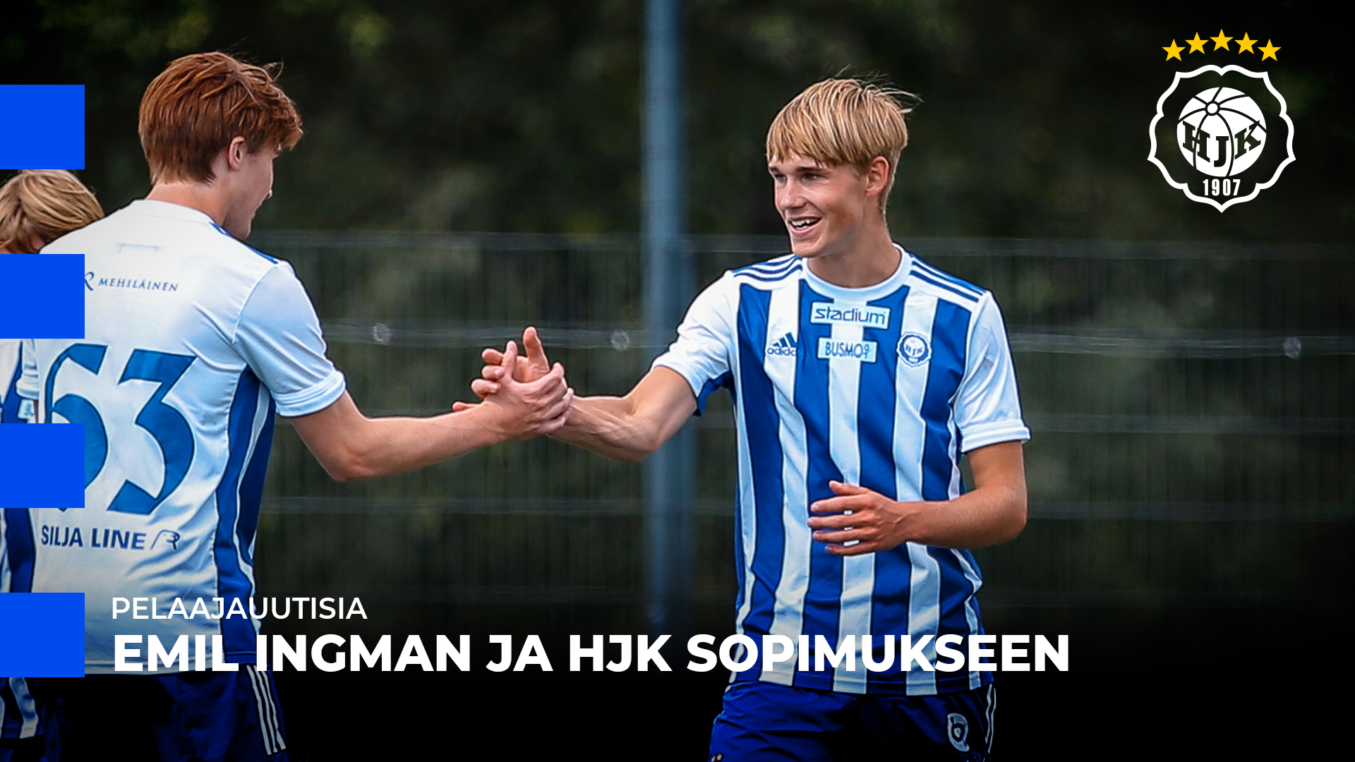 Hyökkääjä Emil Ingman ja HJK kahden vuoden sopimukseen