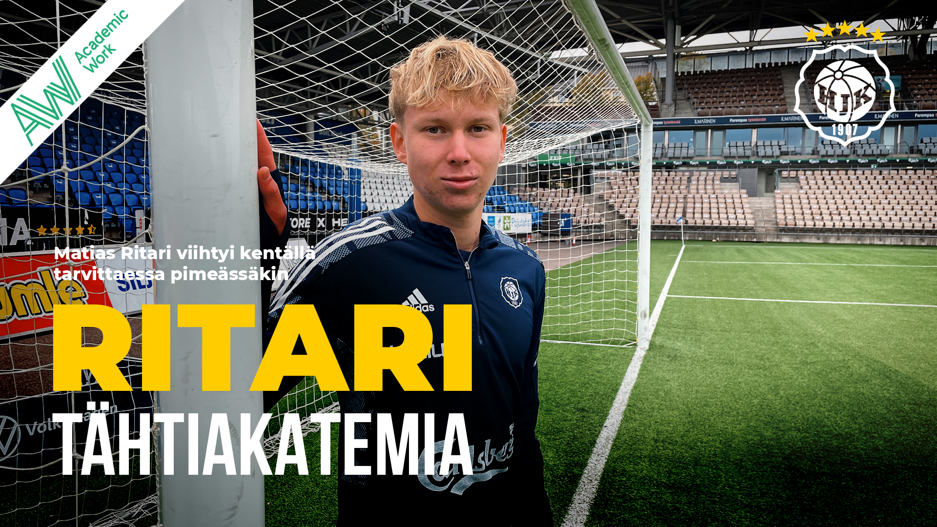 Matias Ritari viihtyi kentällä tarvittaessa pimeässäkin
