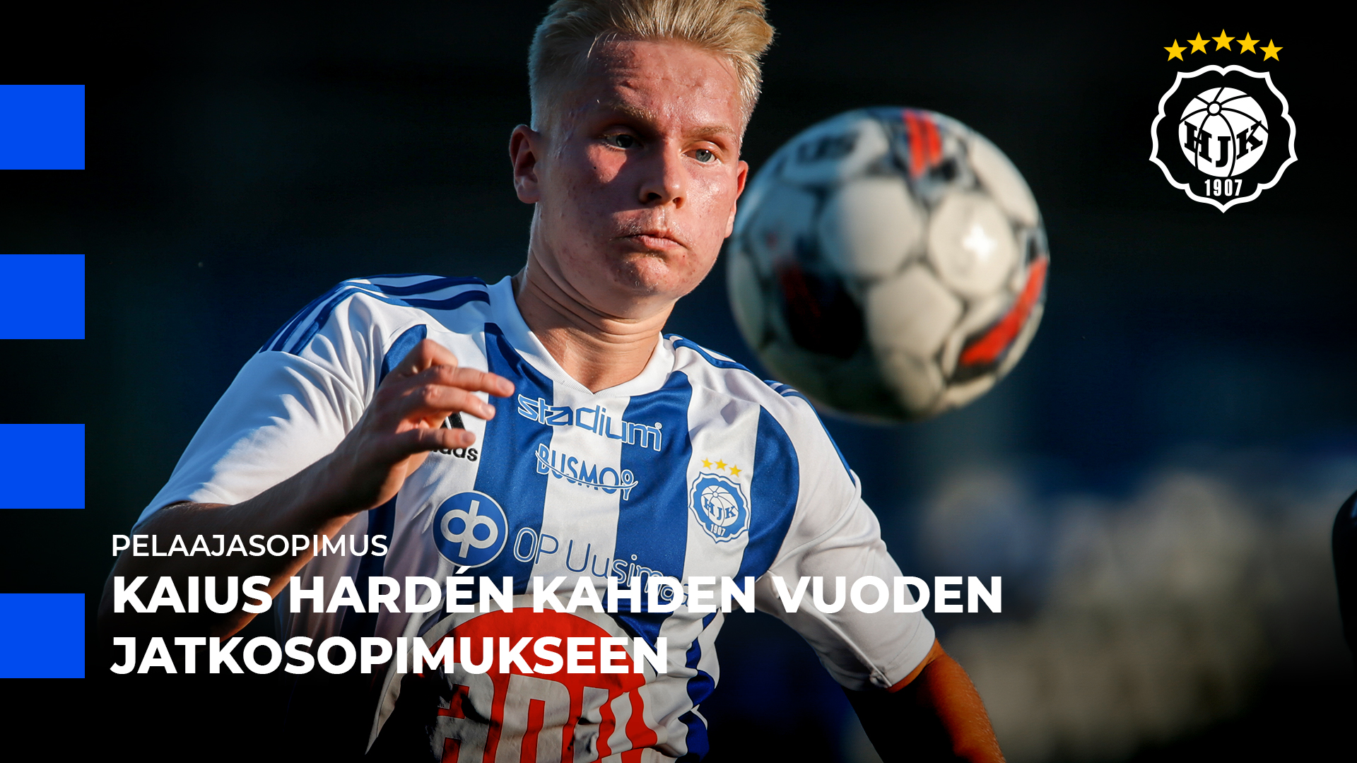 Kaius Hardén kahden vuoden jatkosopimukseen - HJK Helsinki