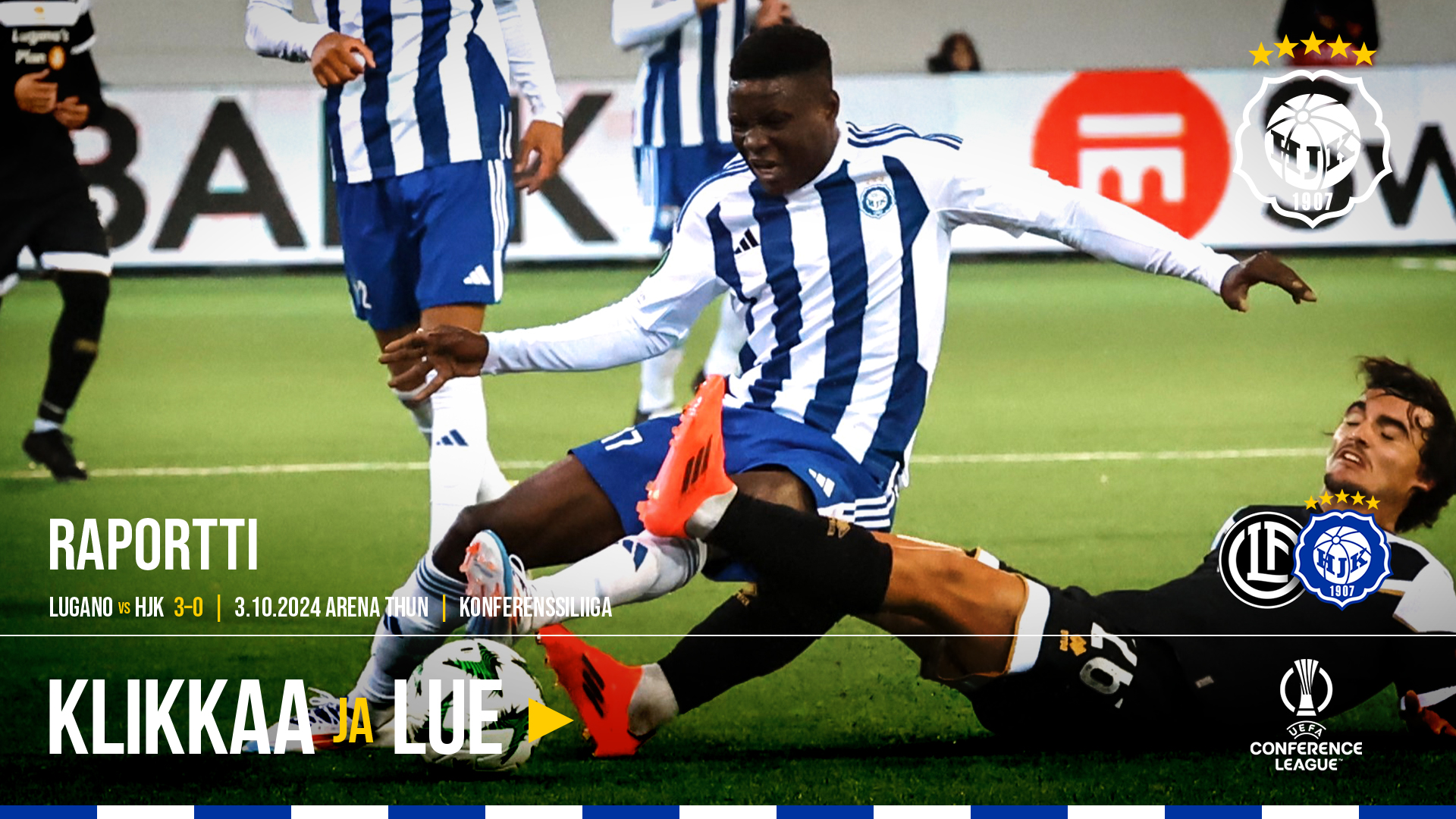 Konferenssiliigan avauksesta tappio - HJK Helsinki