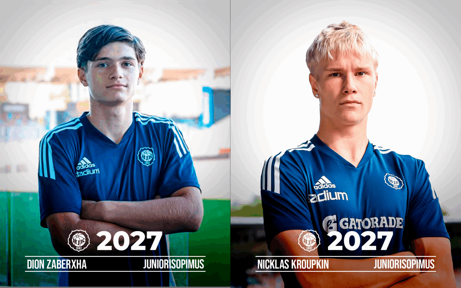 HJK on solminut juniorisopimukset Nicklas Kroupkinin ja Dion Zaberxhan ...